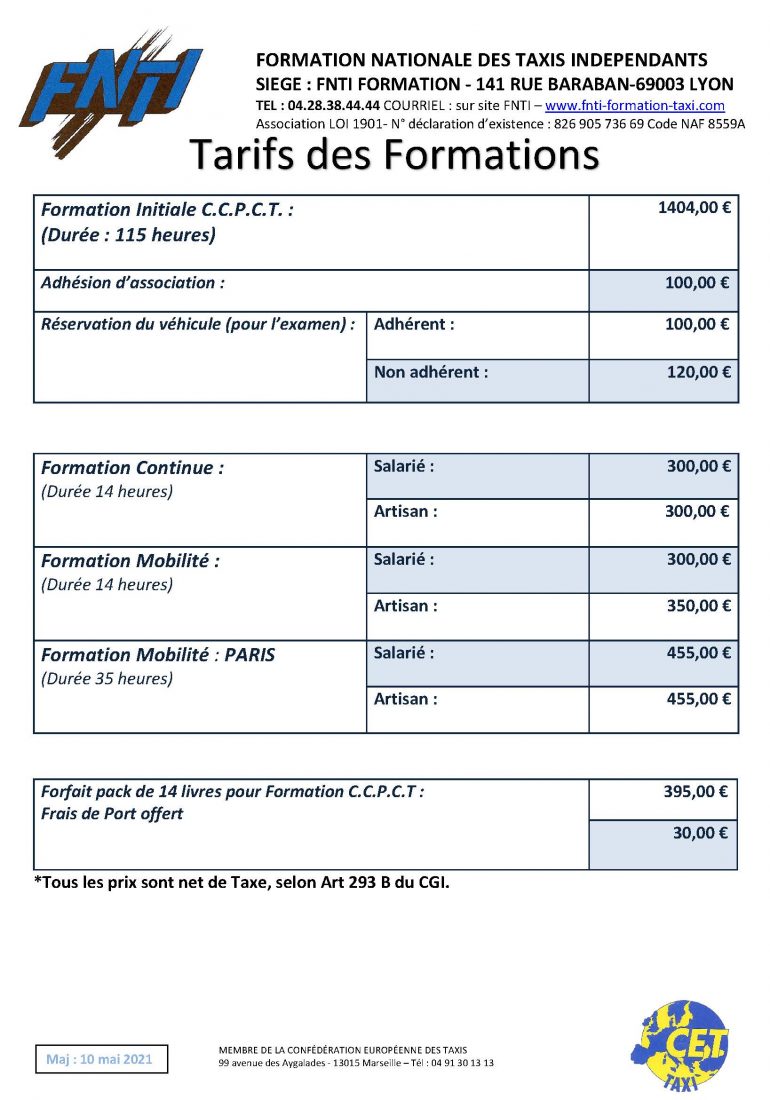 Nos Formations - fnti-formation-taxi.com